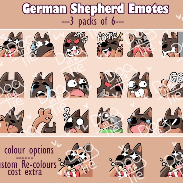 German Shepherd Twitch Emote - Etsy