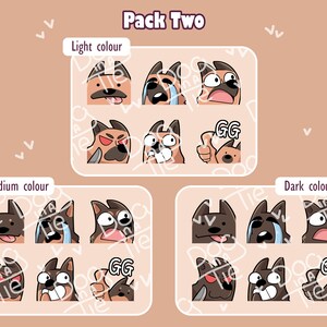 German Shepherd Emote Packs | Twitch and Discord | 3 Packs | 18 Total ...