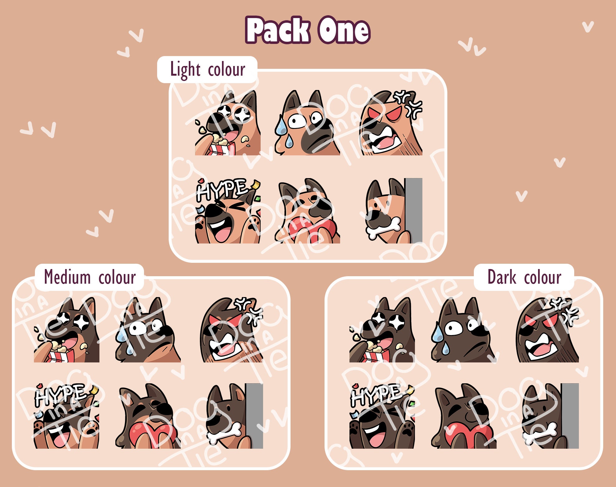 German Shepherd Emote Packs Twitch and Discord 3 Packs - Etsy