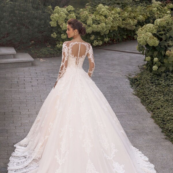 Long Train Dress - Etsy