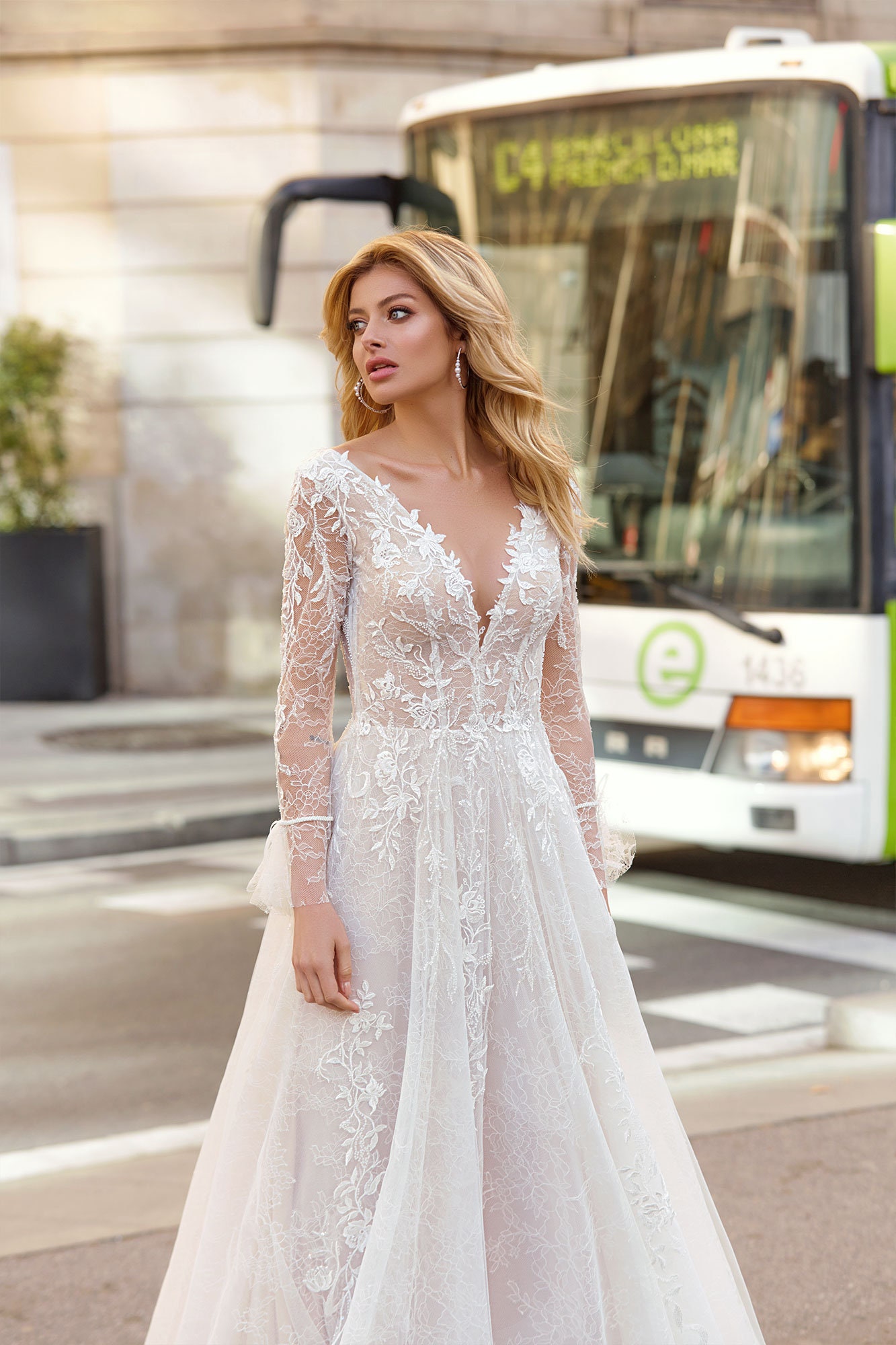 Light Wedding Dress Long Sleeve Wedding Dress Lace Wedding - Etsy