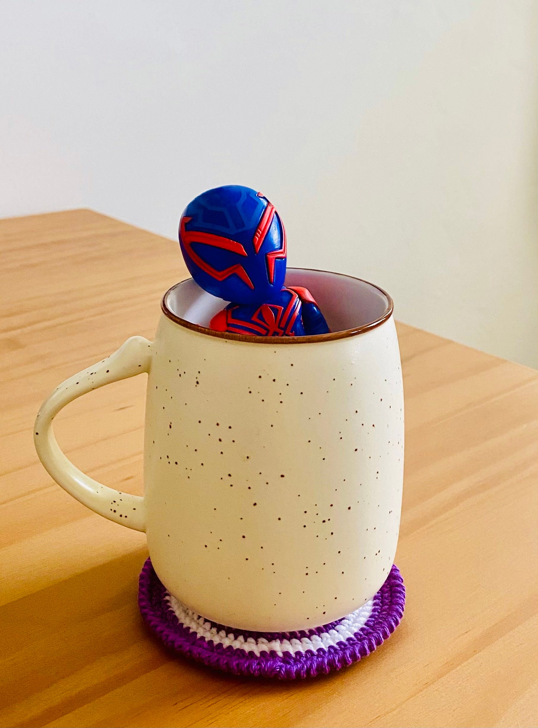 Spider-man 2099 Miguel O'hara Crochet Burger Coaster Set Astv - Etsy