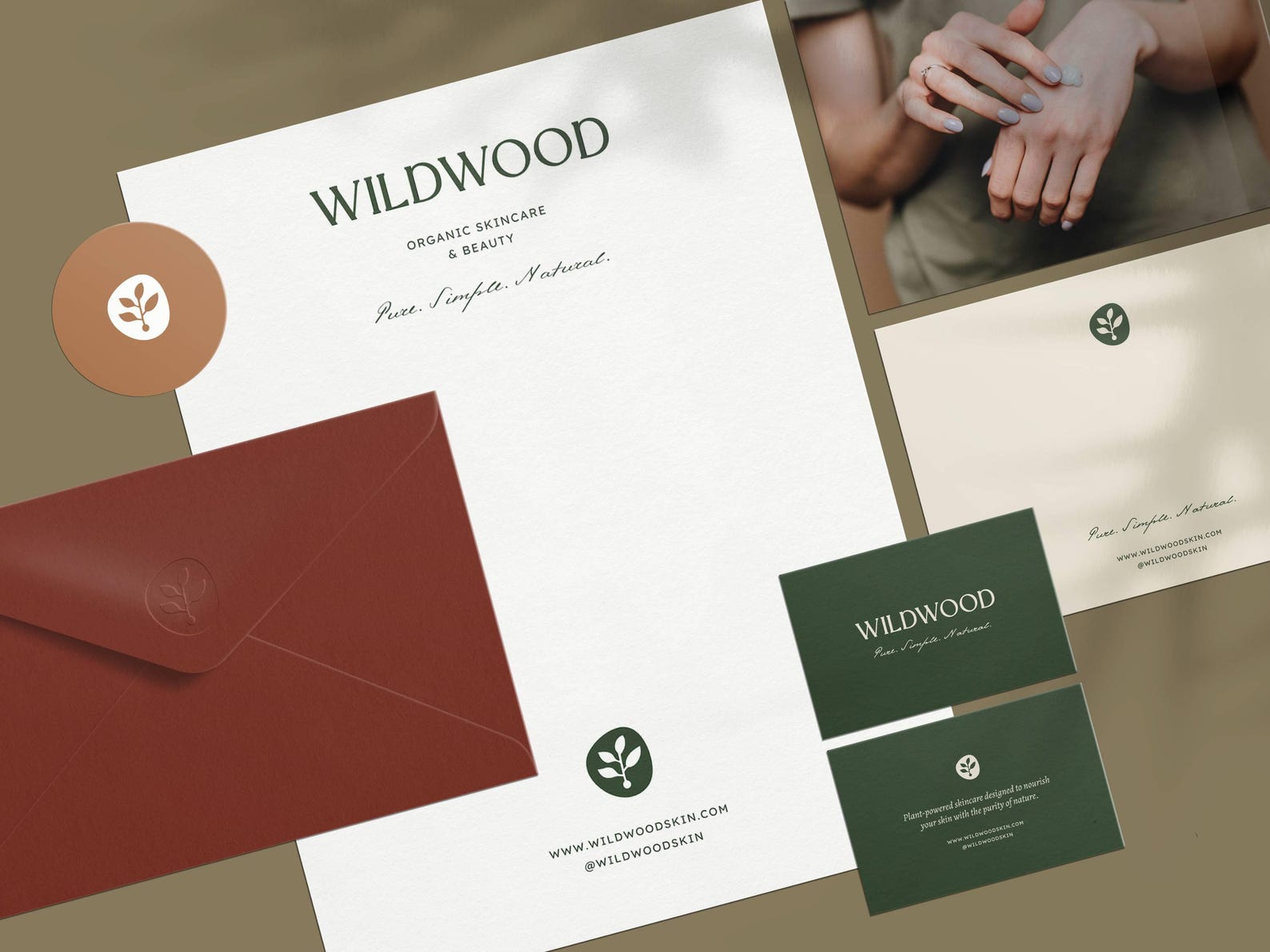 Earthy Brand Identity Kit: Organic Skincare Business Wellness Logo ...