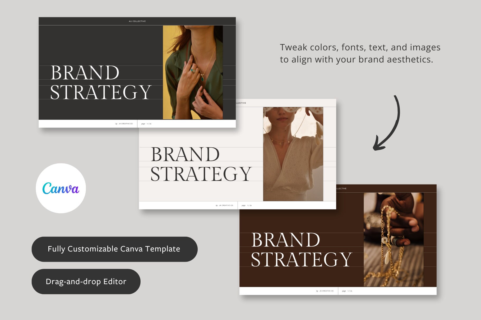 GIGI Brand Strategy Canva Template Brand Designer Templates Brand ...