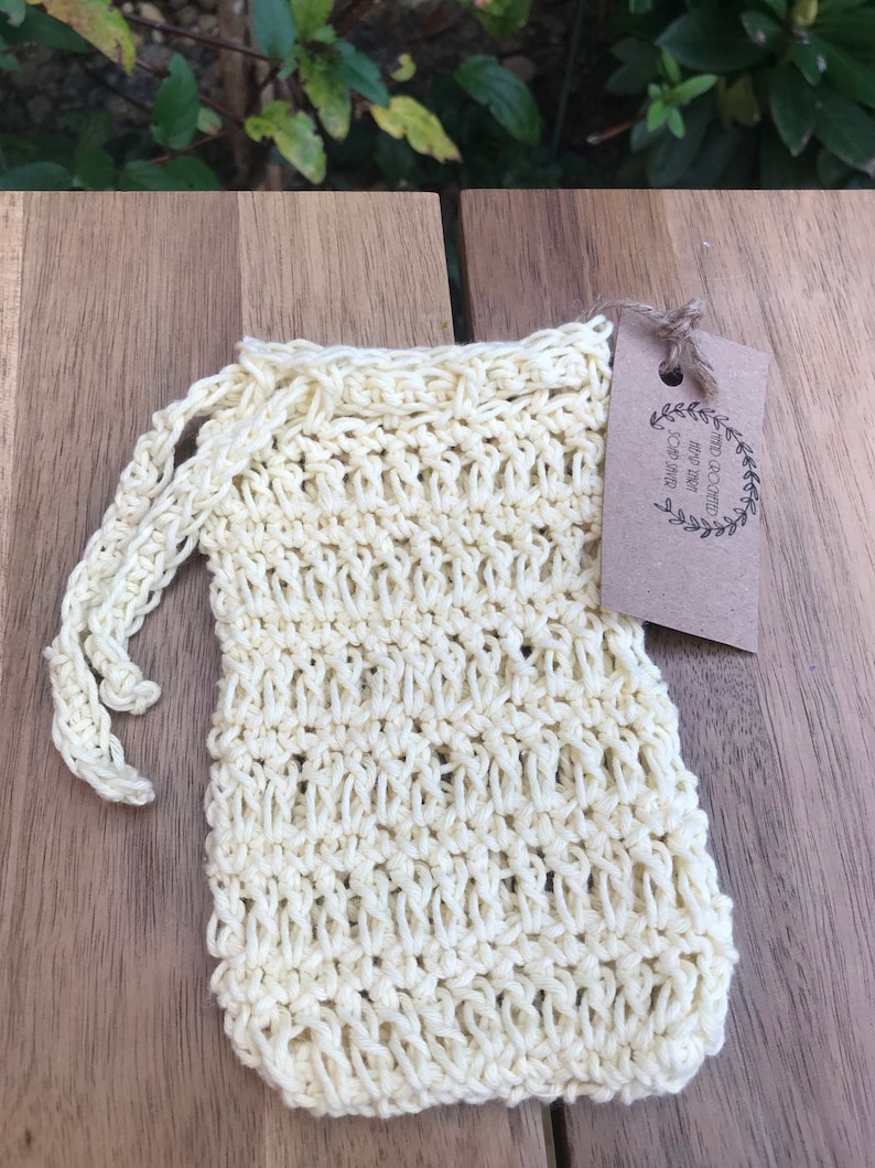 Hand Crocheted Hemp Soap Saver Bag: Eco-friendly Exfoliating Loofah - Etsy