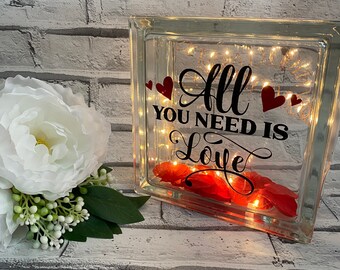 Glass Block Light | Etsy UK