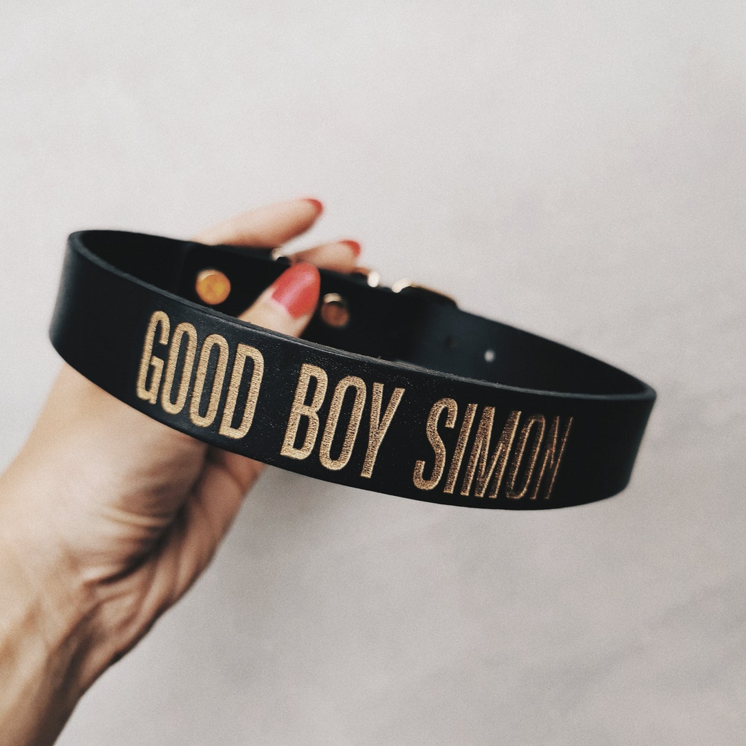 Custom Sub Collar for Men BDSM Collar Name Submissive Collar Men Gay ...