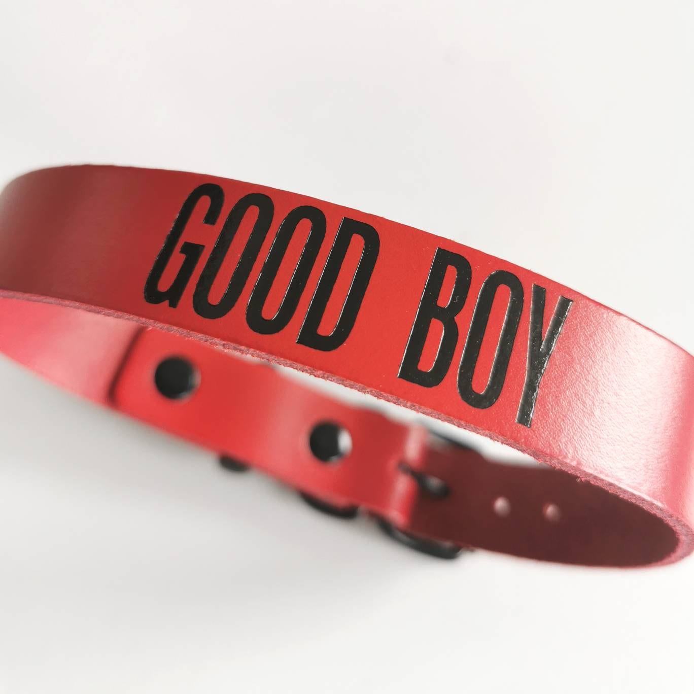 Puppyplay Collar GOOD BOY BDSM Collar for Submissive Red - Etsy