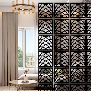 Room Partition Black , Interior Partition, Decorative Room Divider Set ...