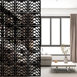 Room Partition Black , Interior Partition, Decorative Room Divider Set ...