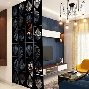Room Partition Black , Interior Partition, Decorative Room Divider Set ...