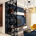 Room Partition Black , Interior Partition, Decorative Room Divider Set ...