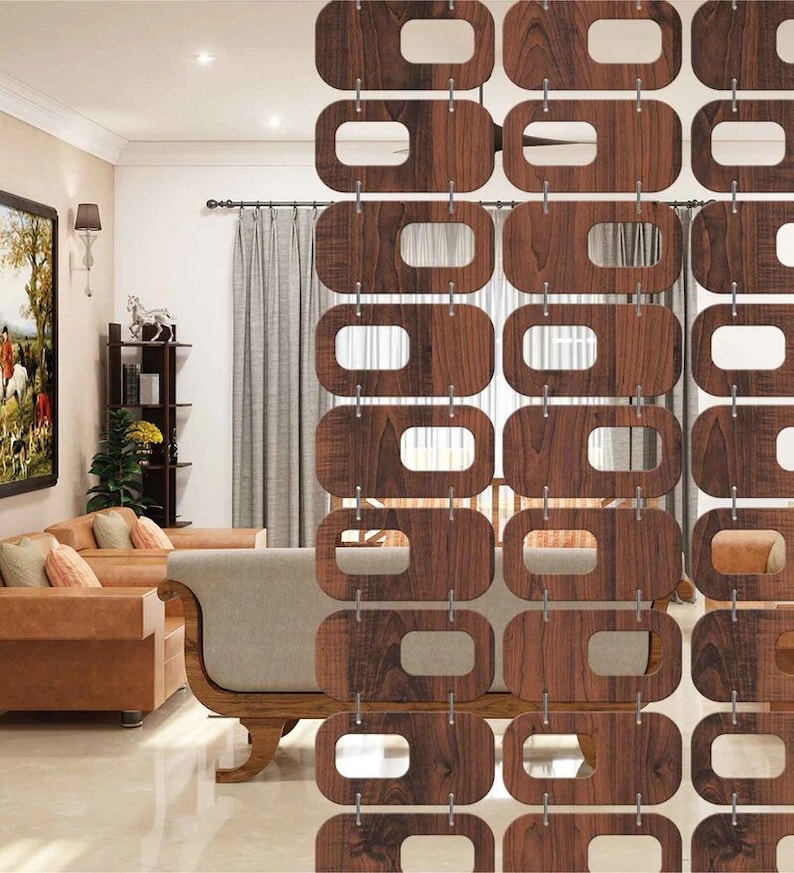 Room Divider Brown Set of 24pcs Hanging - Etsy