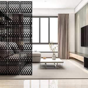 Room Partition Black , Interior Partition, Decorative Room Divider Set ...