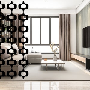 Room Partition Black , Interior Partition, Decorative Room Divider Set ...