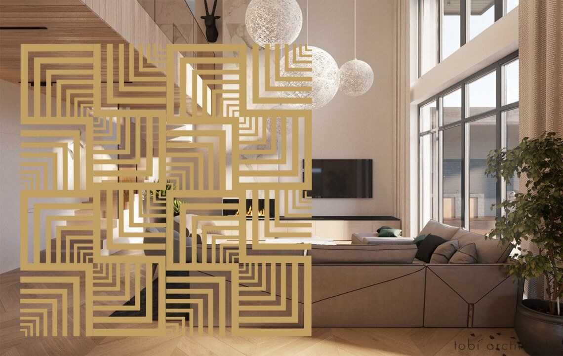 Room Divider Partition / Hanging Modern Partitions / Panel | Etsy UK