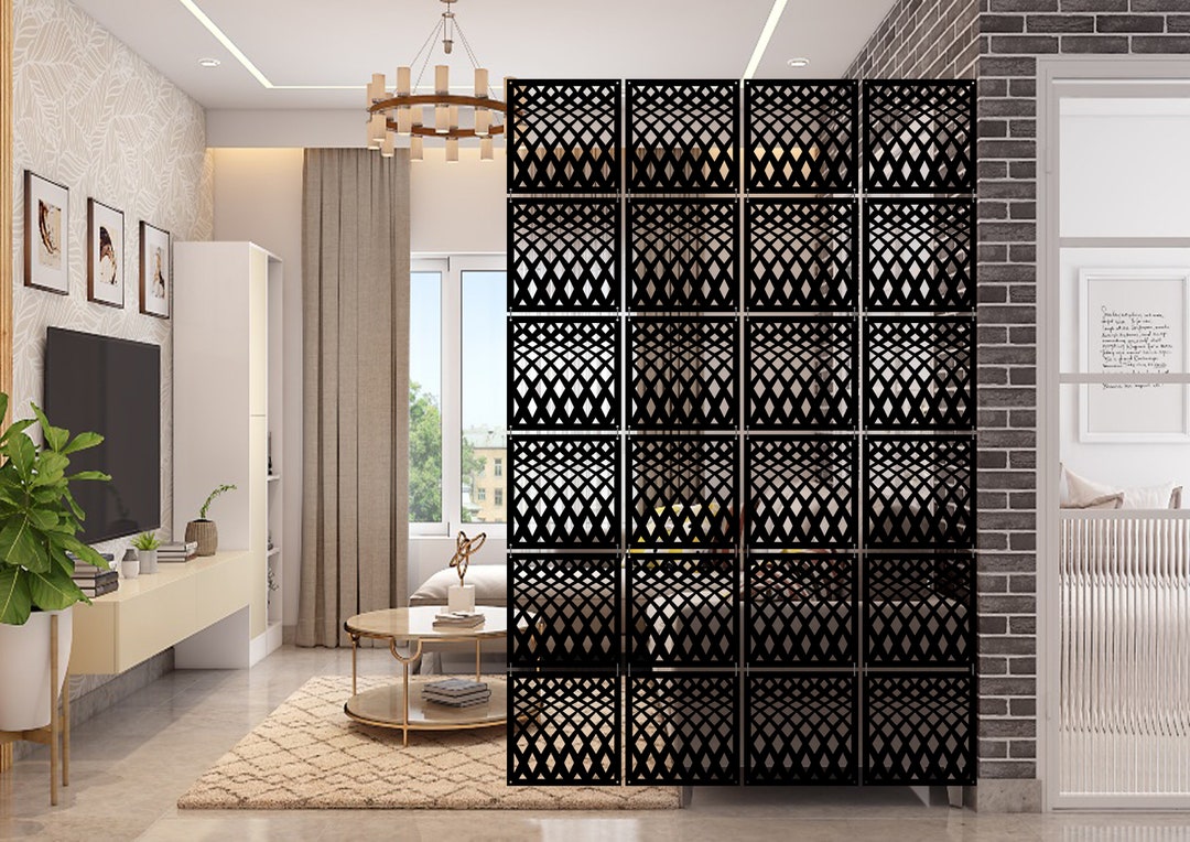 Room Partition Black , Interior Partition, Decorative Room Divider Set ...