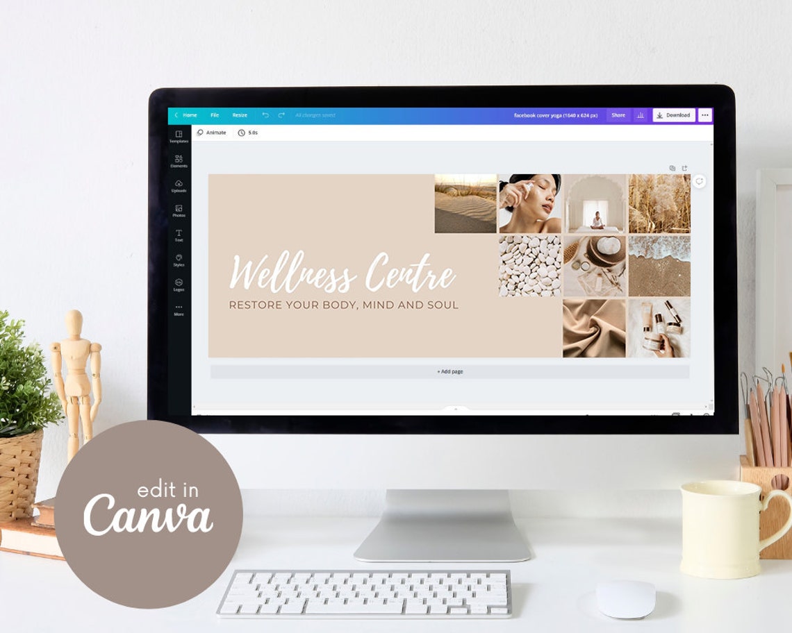 Photo Collage Facebook Banner Set With Profile Picture, Templates ...