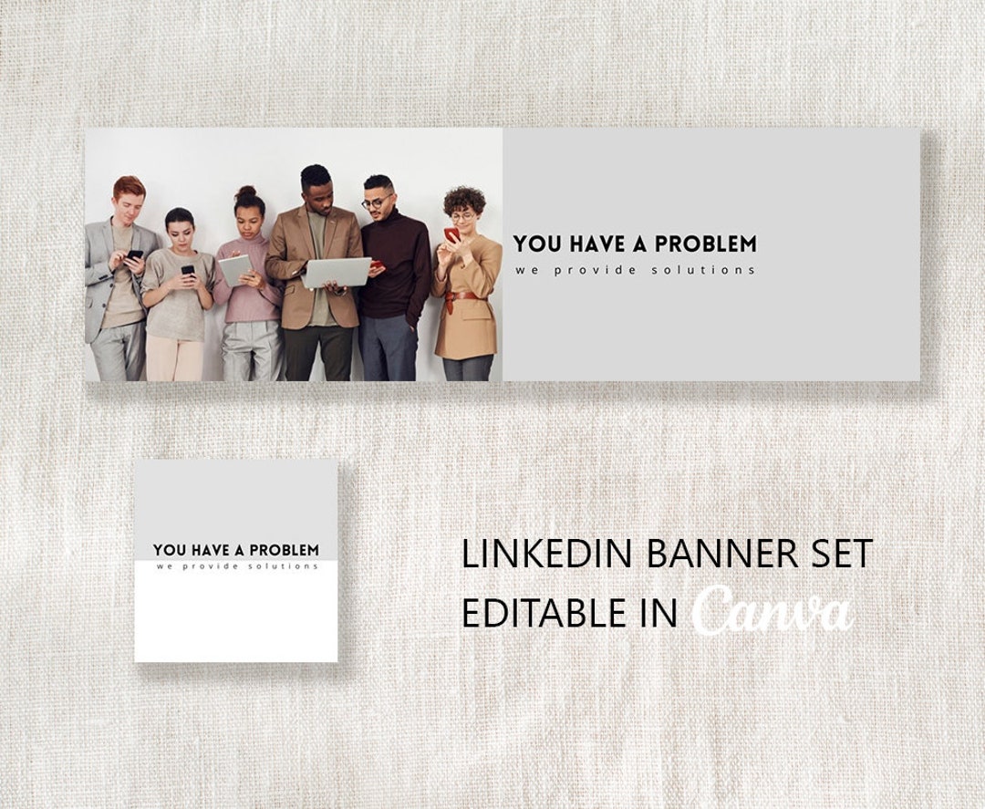 Linkedin Banner Set Canva Template, Photo Banner, Linked in Photo ...