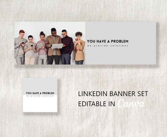 Linkedin Banner Set Canva Template Photo Banner Linked in | Etsy
