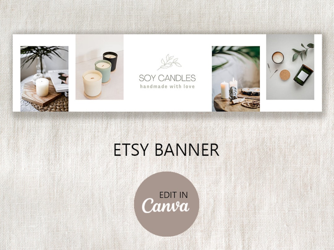 Etsy Banner Template Editable in Canva, DIY Etsy Photo Covertemplate ...