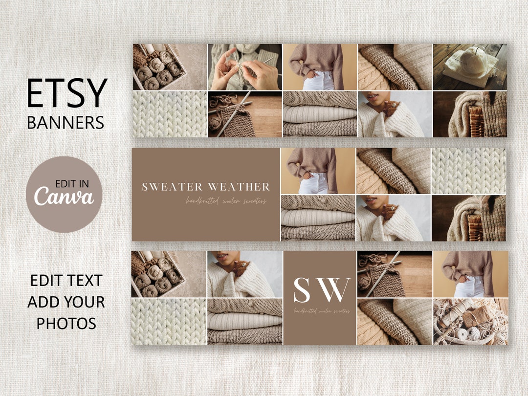 Etsy Banner Template Editable in Canva, DIY Etsy Photo Cover Template ...
