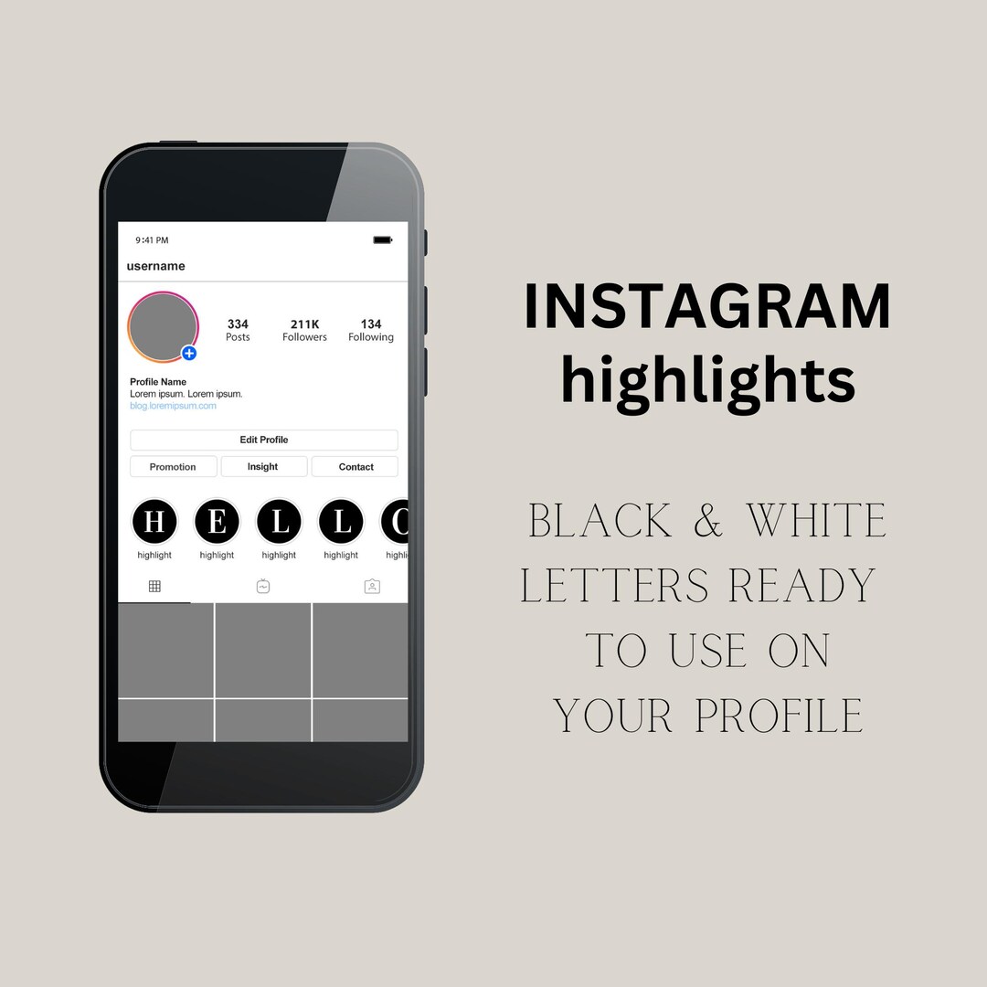 Alphabet Instagram Highlights Covers, White Capital Letters, Black ...