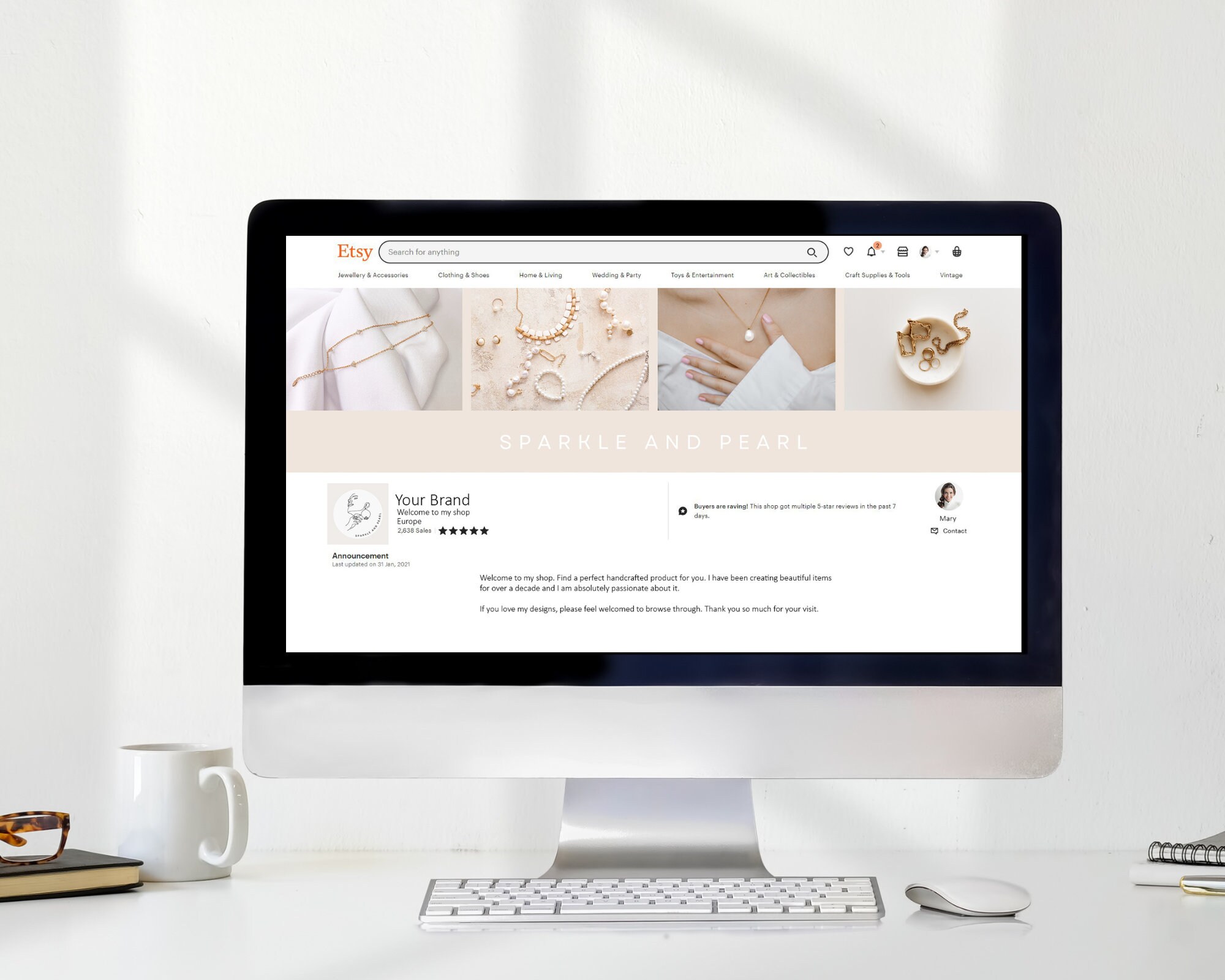 Etsy Banner Template Editable in Canva, DIY Etsy Photo Cover Template ...