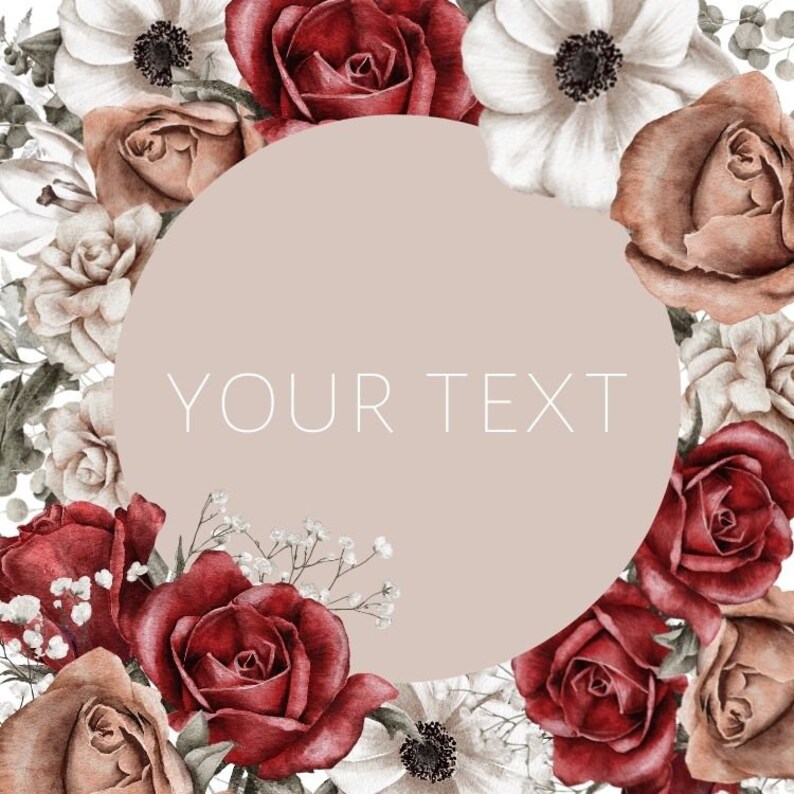 Facebook Cover Template, Floral DIY Facebook Banner, Watercolor Flowers ...