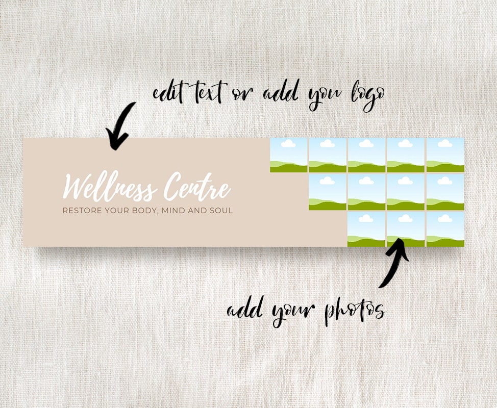 Etsy Banner Template Editable in Canva, DIY Etsy Photo Covertemplate ...