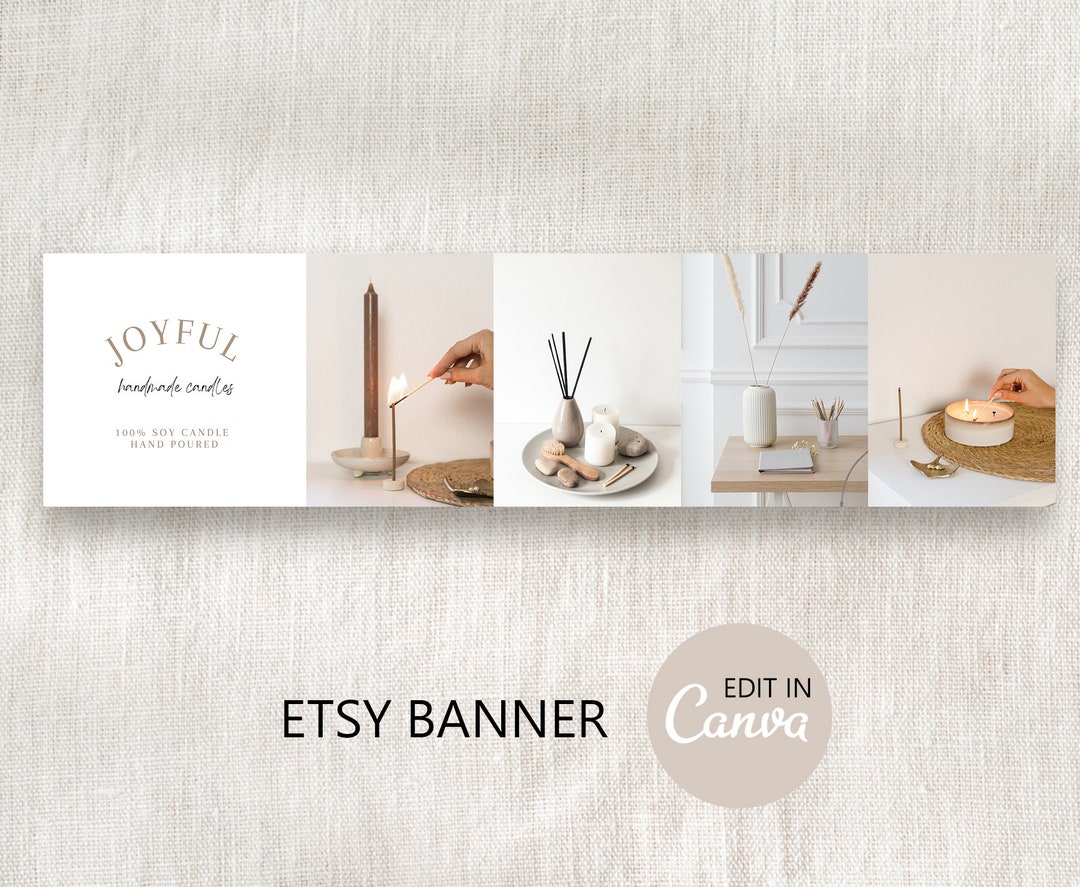 Minimalistic Etsy Banner Template, DIY Etsy Photo Covertemplate ...