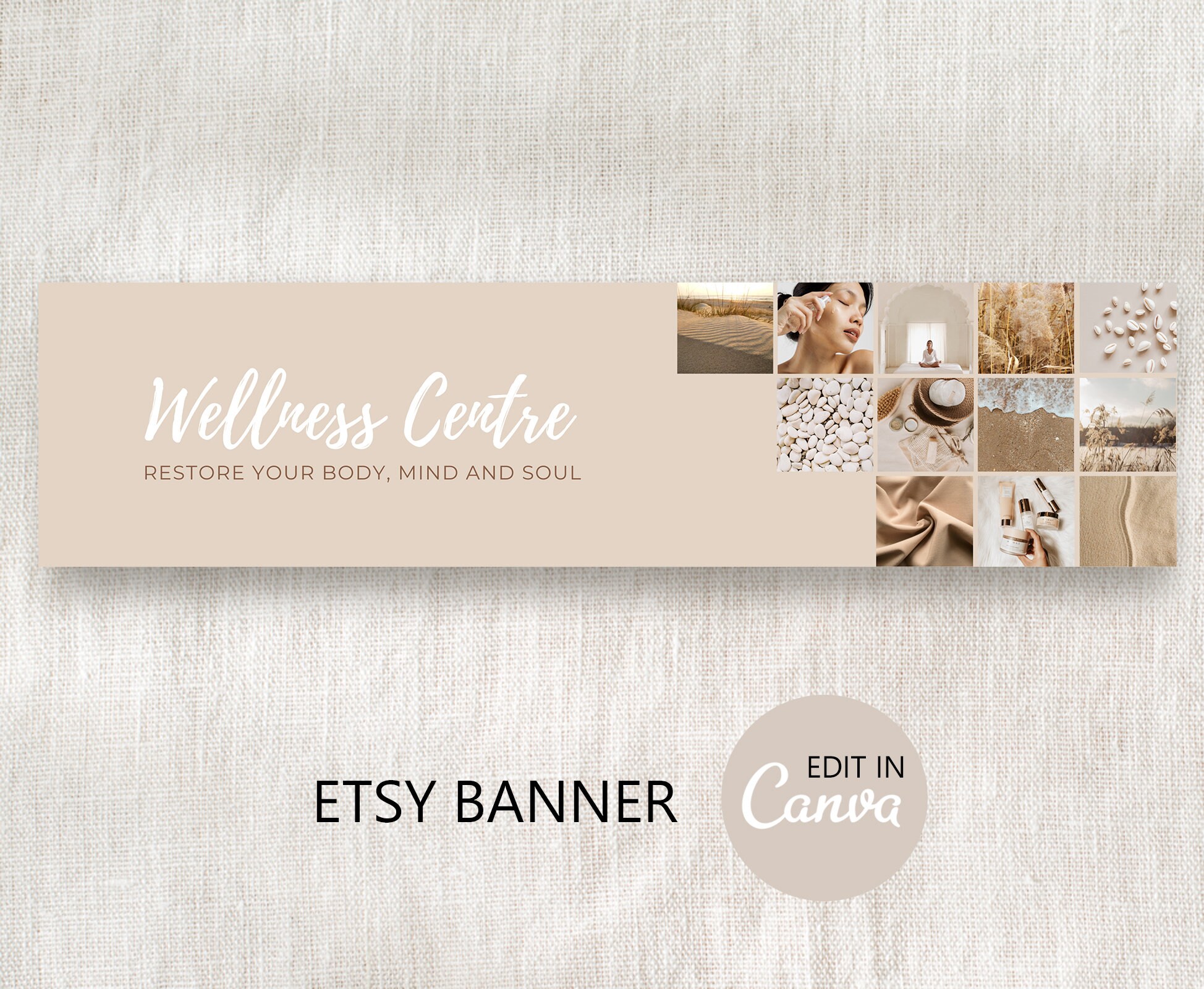 Etsy Banner Template Editable in Canva, DIY Etsy Photo Covertemplate ...
