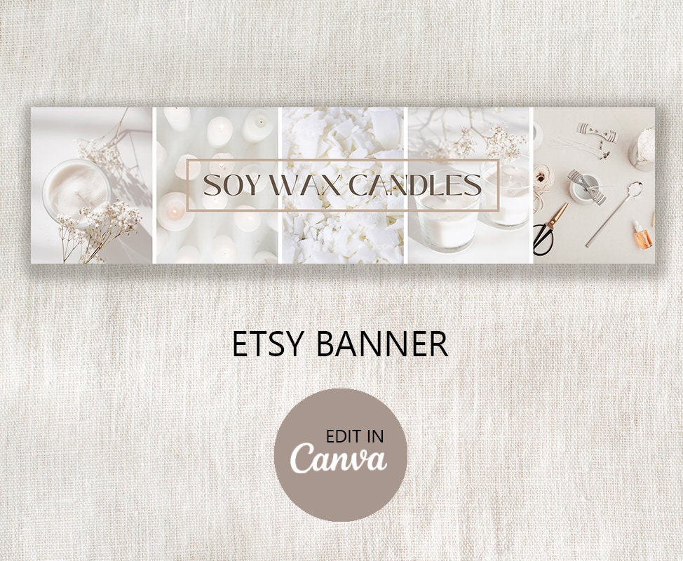 Etsy Banner Template Editable in Canva, DIY Etsy Photo Covertemplate ...