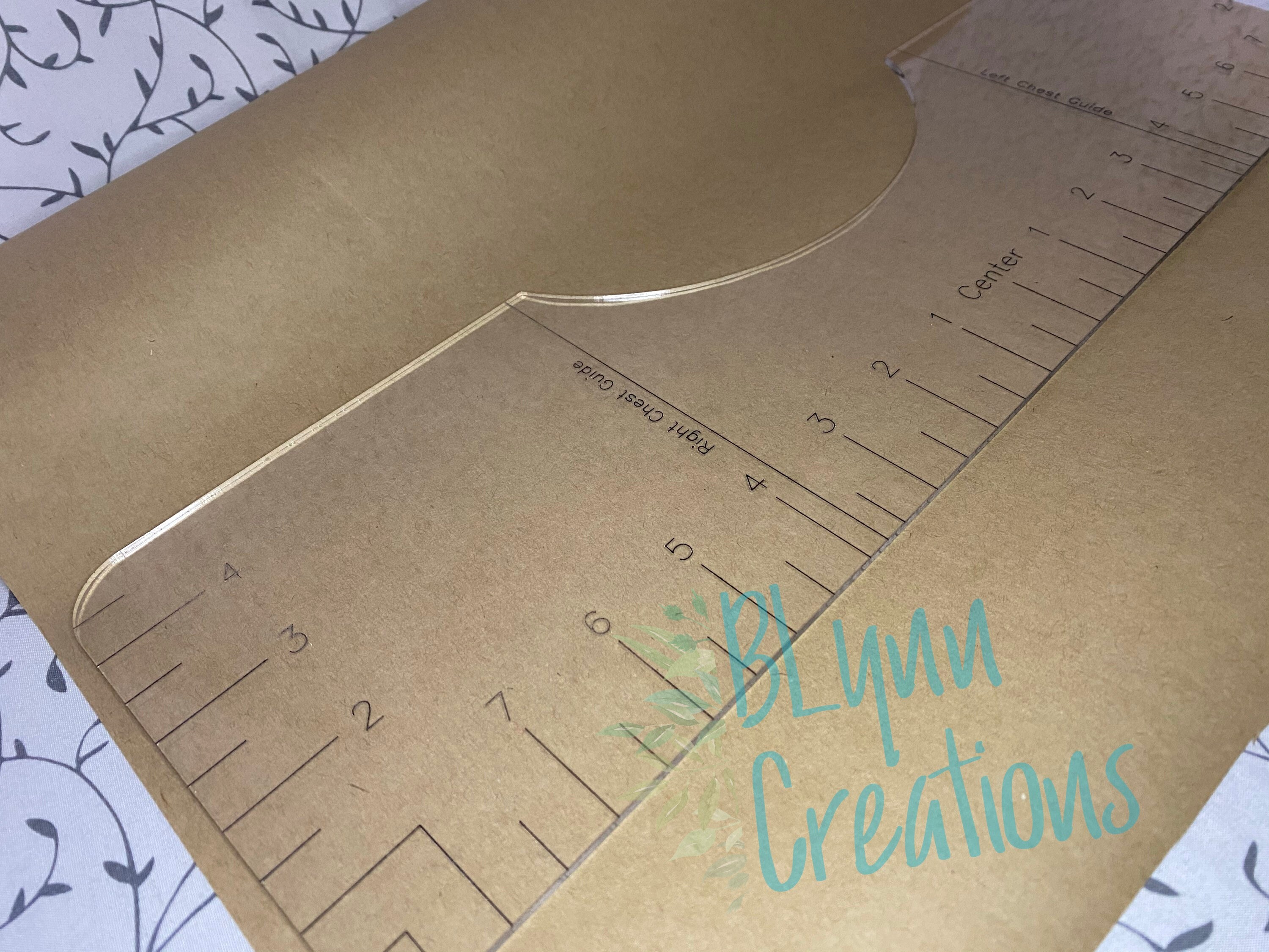Adult T-shirt Placement Guide Ruler (acrylic) - Etsy