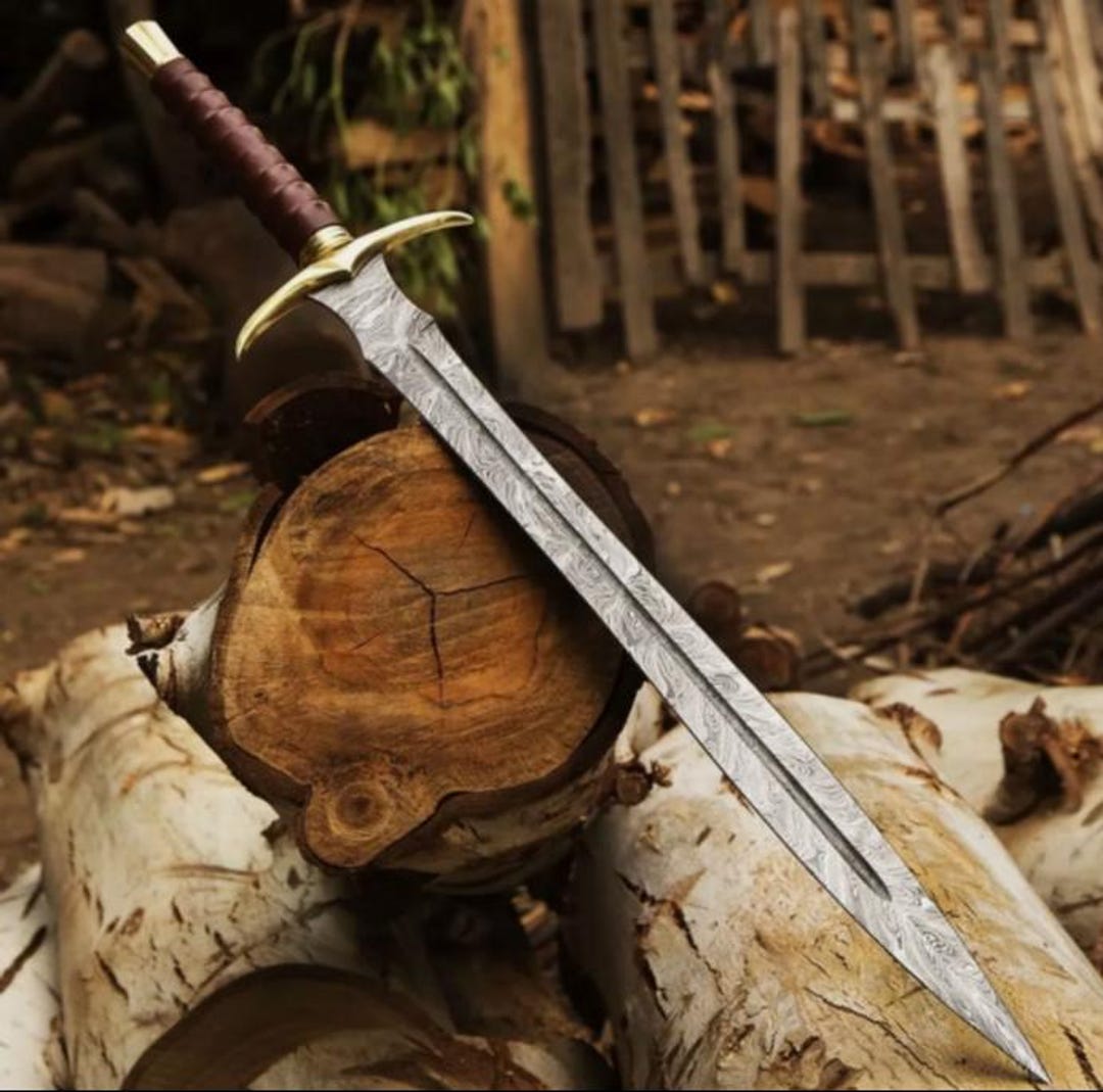 Real Damascus Steel Sword, Viking Swords, Fantasy Swords, Full Tang ...