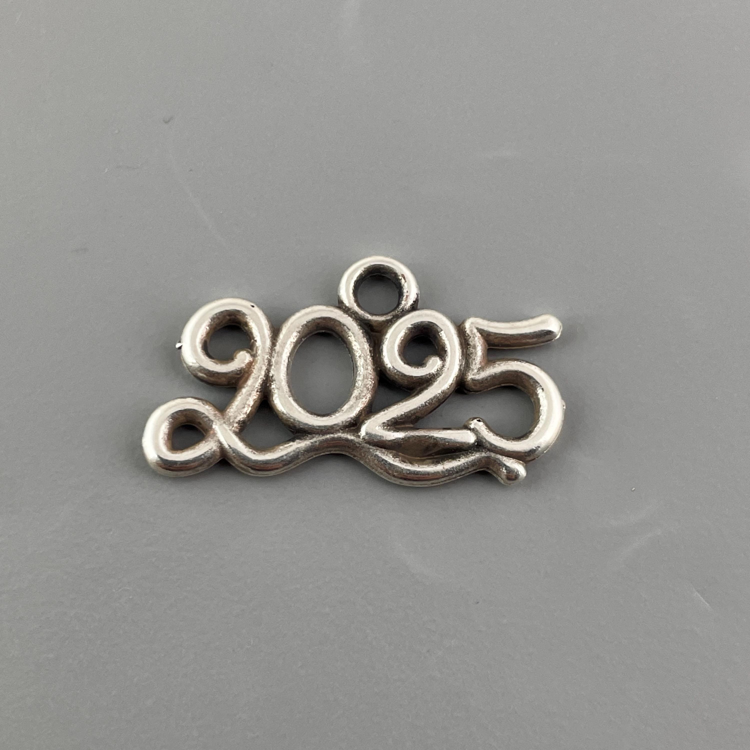 2025 Charm Bulk, New Year Charm Graduation Charm, 2025 Pendant ...