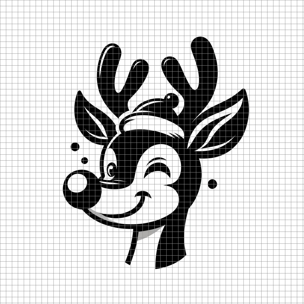 Winking Rudolph SVG - Etsy
