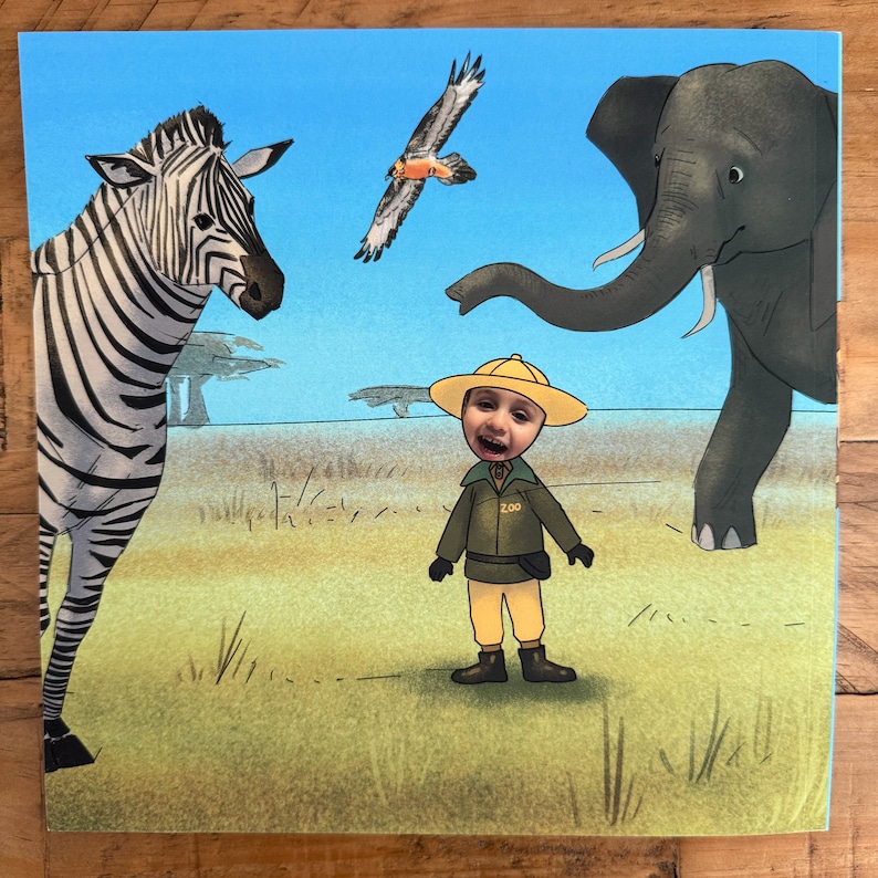Nephew Personalised Alphabet Zoo Story Book Custom Photo and Message - Etsy