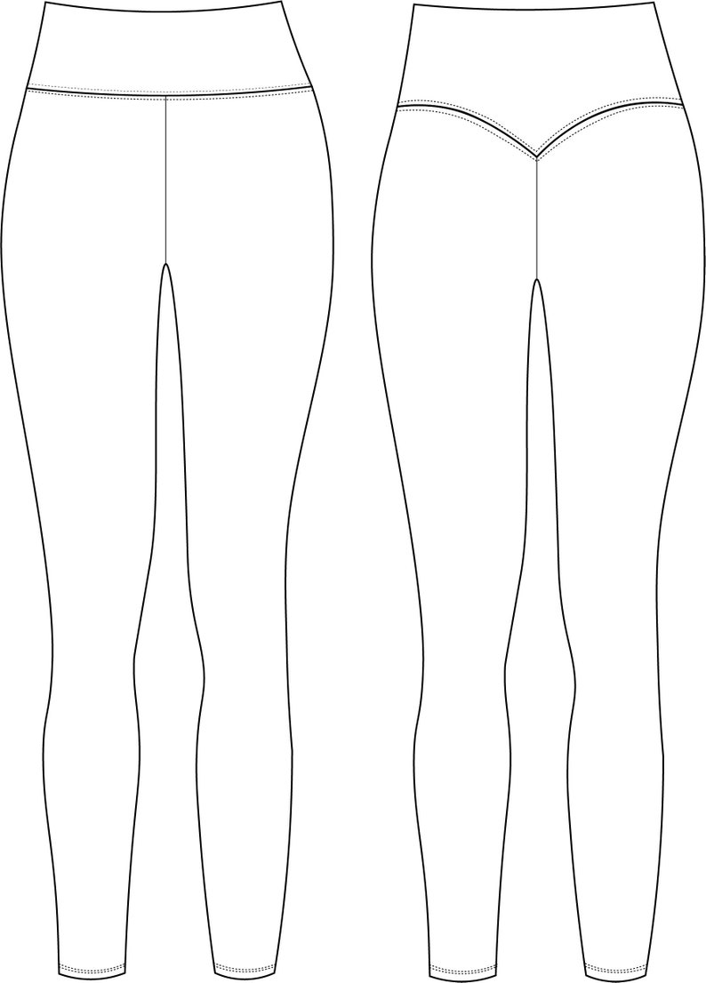 Womens Activewear Bundle - Tech Pack & Fashion Flats - Etsy