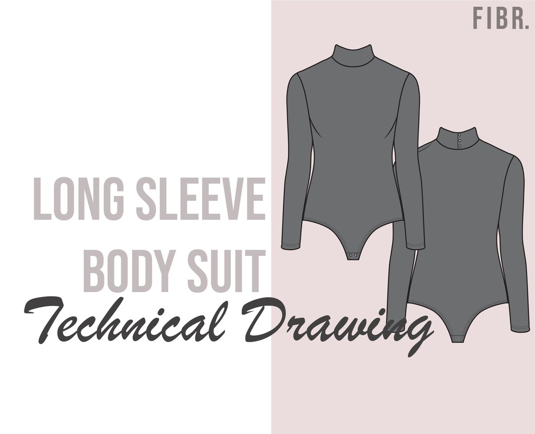 Bodysuit Technical Drawing - Etsy