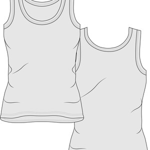Women's Singlet - Technical Drawing - Etsy