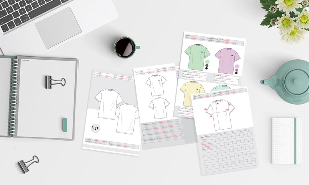 Basic Tech Pack Template Fashion Tech Pack Download - Etsy