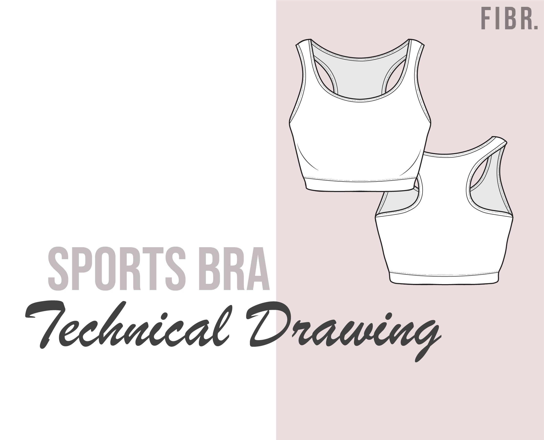 Sports Bra - Fashion Flat Drawing - Etsy