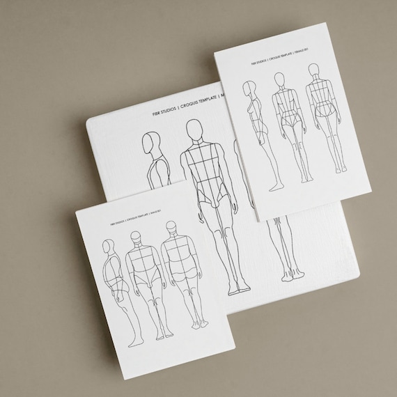 Fashion Croquis Templates 6 Bodyshapes for Download - Etsy