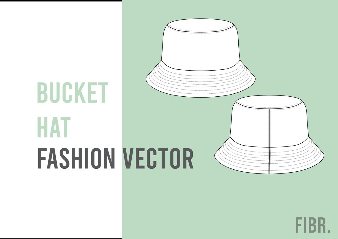 Bucket Hat - Technical Drawing - Etsy