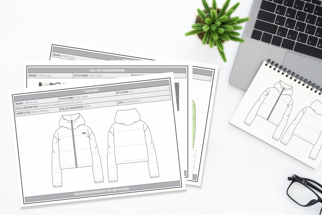 Extensive Tech Pack Template Blank With Instructions - Etsy