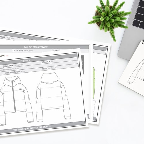 Fashion Design Tech Pack Template for Fashion Designing With - Etsy