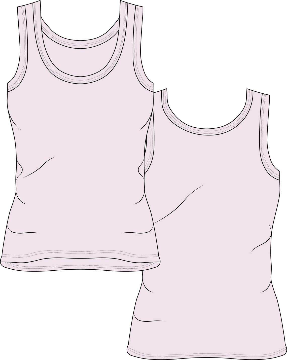 Women's Singlet - Technical Drawing - Etsy