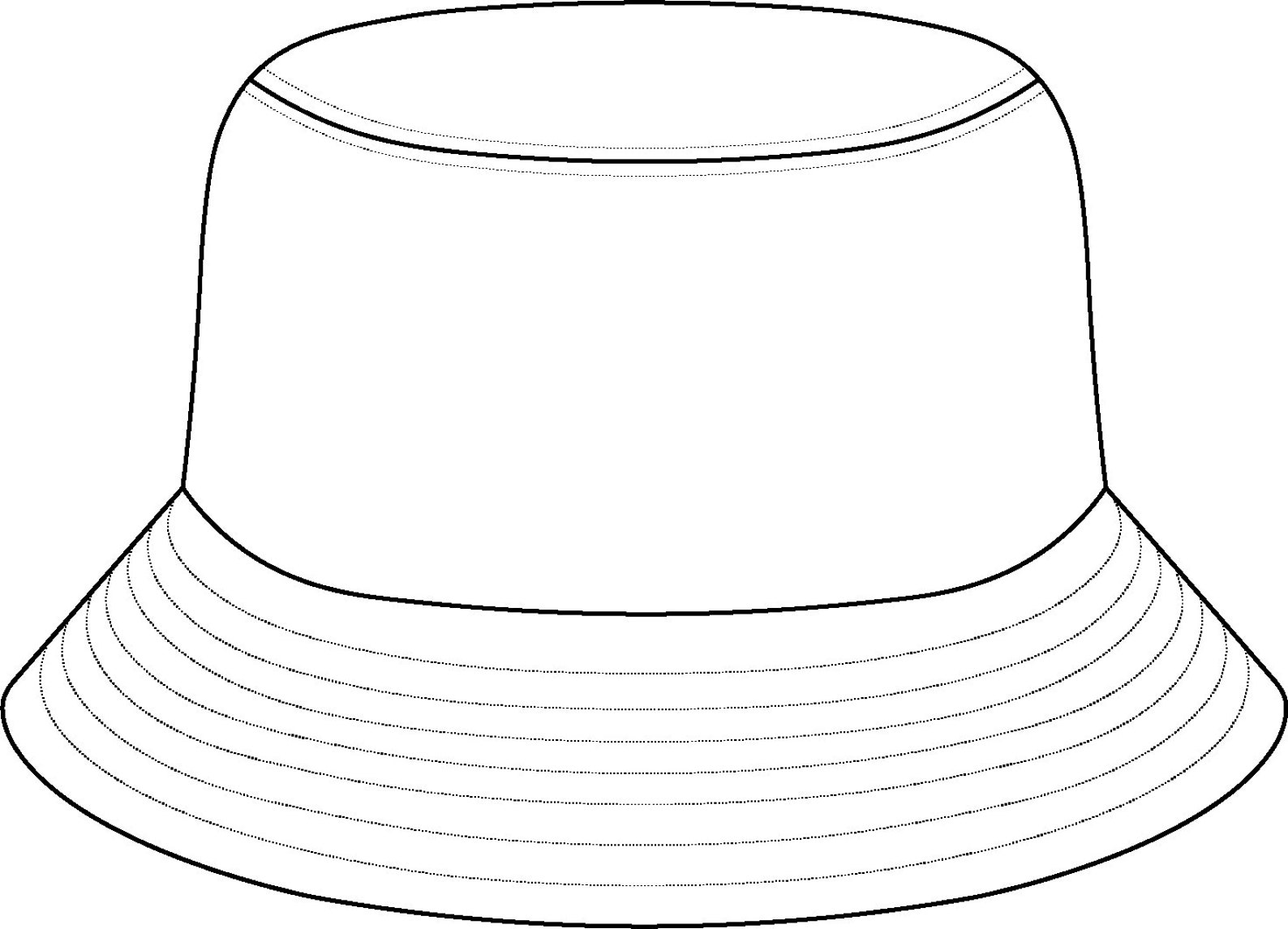 Bucket Hat - Technical Drawing - Etsy