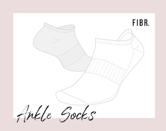 Sock Fashion Vector Illustration Template Editable & Multi-view - Etsy